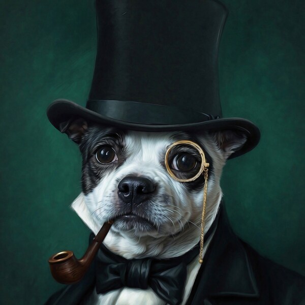 Custom Dog Portrait Musician Dog Playing Guitar Drawing, Bruce ...