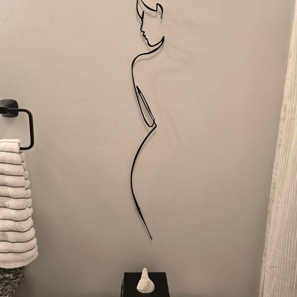 Minimalist Female Body, Metal Home Wall Decor ,housewarming Gift, Metal ...