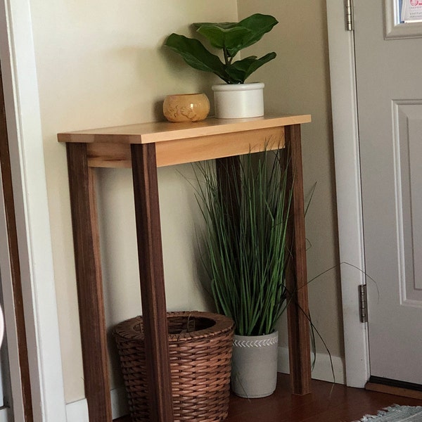 Solid Bird's Eye Maple and Cherry Entry Table - Console Table – Sofa Table – Side Table – Accent ...