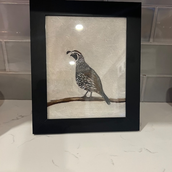 QUAIL Art Print - Unframed Quail Oil Painting Print - Rustic Art ...