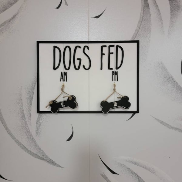 Dogs Fed, Not Fed Wooden Sign; Pet Food Reminder, Laser-cut Sign - Etsy