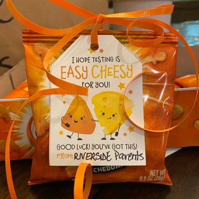 Printable Testing Day Snack Tag Classroom Treat Tag Cheese Snack Good ...