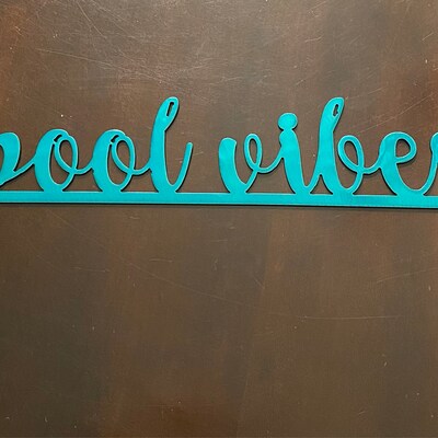 Pool Vibes Metal Wall Art Sign on Arrow With Powder Coat - Etsy
