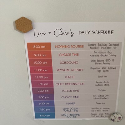 Editable Home School Daily Planner, Editable Daily Routine Schedule ...
