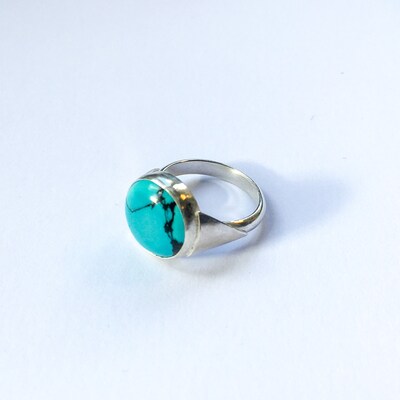 Natural Tibetan Turquoise Round Shape Calibrated Sizes Available in 4,5 ...