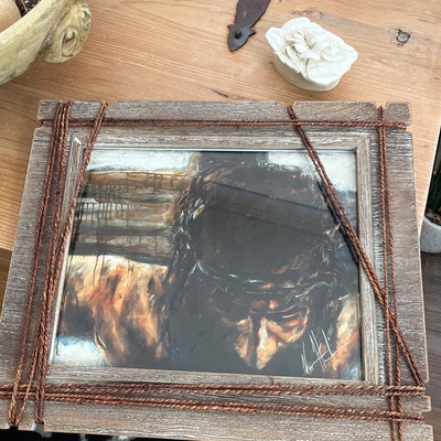 Vintage Style Rustic Looking Wood Picture Frames for Table Top or Wall ...