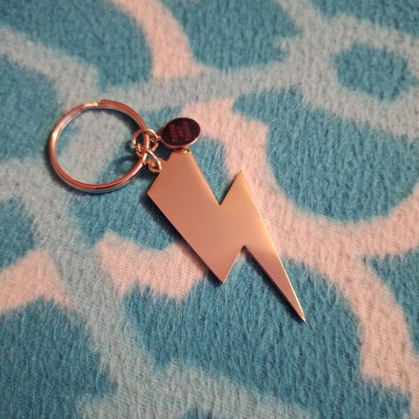 Lightning Bolt Enamel Keychain - Etsy