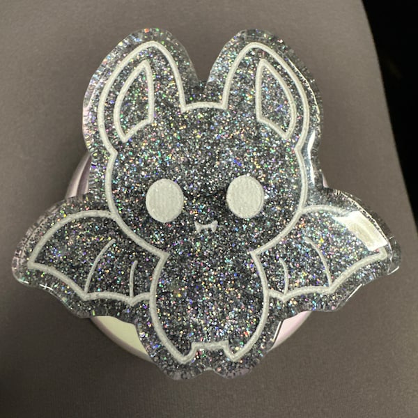 Glitter Bat Popsocket™: Hand-painted Acrylic Phone Grip - Etsy