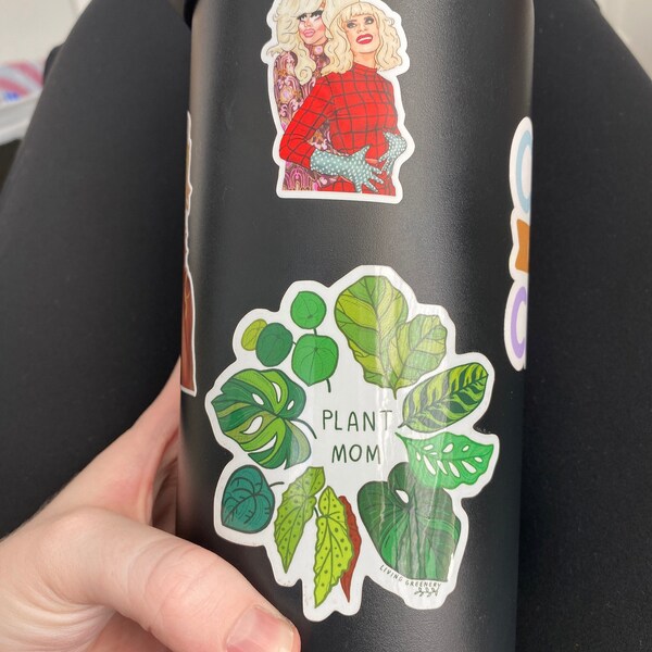 Plant Mom Sticker, Plant Stickers, Glossy Coated Vinyl Die Cut Sticker ...