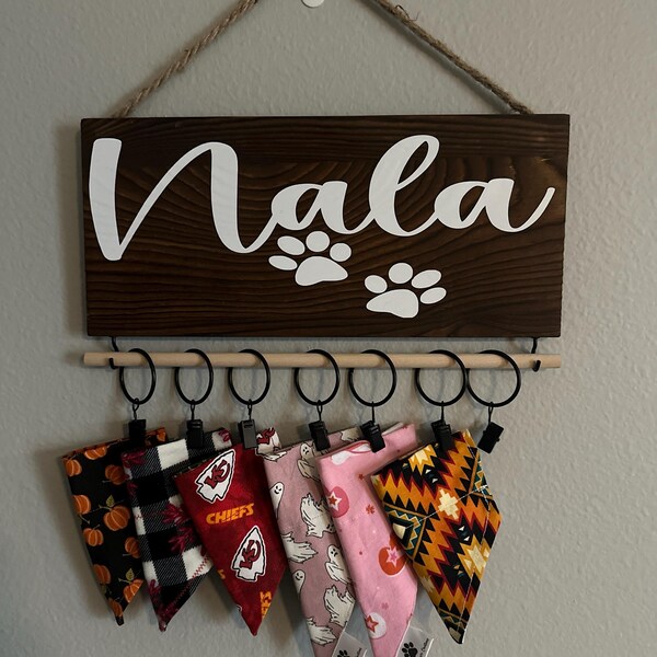 Dog Bandana Holder, Pet Bandana Organizer, Dog Clothing Organizer, Dog ...