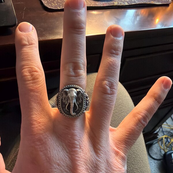 Stacking Animal Ring ,elephants Handmade Sterling Silver Men Band Ring ...