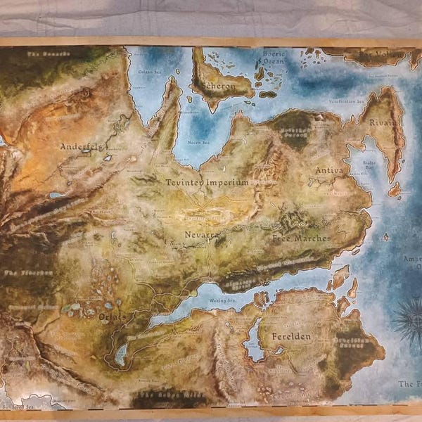 Morrowind, Vvardenfell Map (the Elder Scrolls 3), High Quality, Large ...