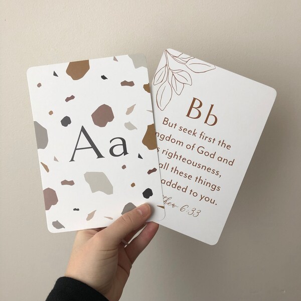 Scripture Cards, ABC Bible Verse Cards, Scripture Memory Flash Cards ...