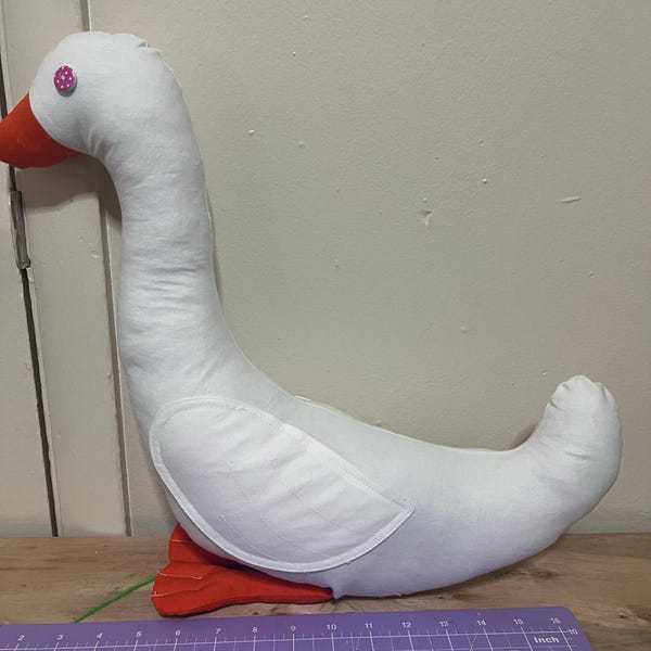Goose Sewing Pattern + Video Tutorial, for Beginners, Goose Soft Toy ...