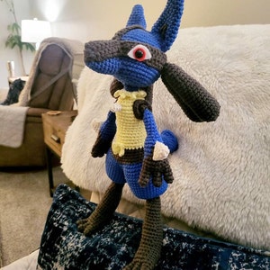 Lucario Pokemon Crochet Pattern - Etsy