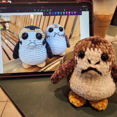 Crochet Pattern Porg , Pdf File - Etsy