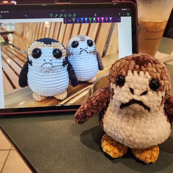 Crochet Pattern Porg , Pdf File - Etsy