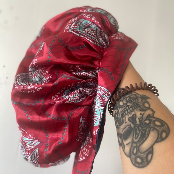 All Satin Reversible Tie Bonnet | Satin-lined Satin Ties | Multiple ...