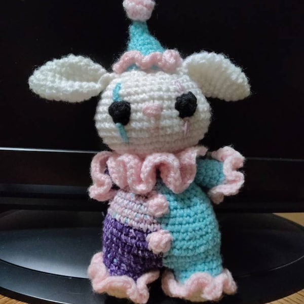 Crochet Jester Kitty and Bunny Pattern. Crochet Jester Bunny. Crochet ...