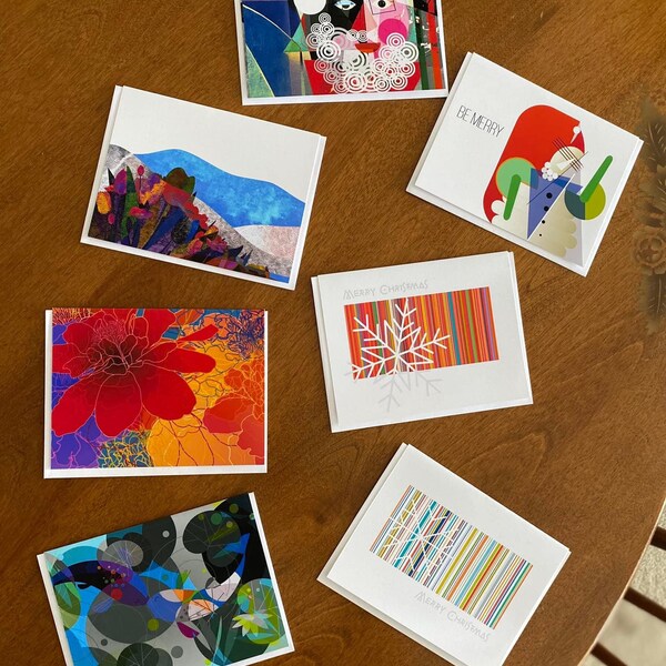 Abstract Designer Cards, Geometric Design, Art Card, Any Occasion Gift ...