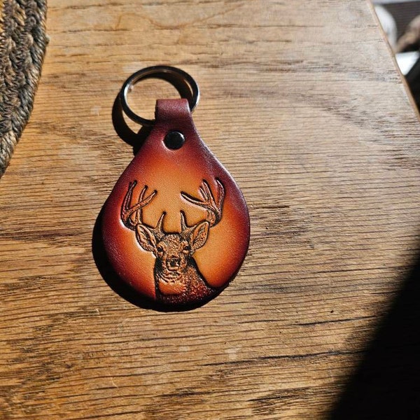 Handmade Leather Turkey Key Tag - Etsy