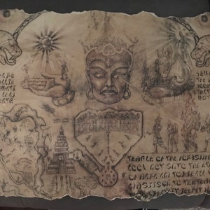 The Map of Indiana Jones Adventure: Temple of the Forbidden Eye - Etsy