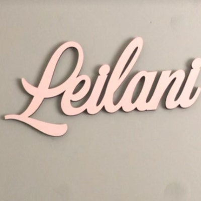 Pink Wooden Baby Name Sign Personalized Nursery Wall Decor, Pink Baby ...