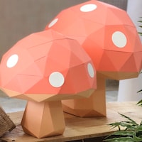 Giant Mushrooms 3D Papercraft. You Get New Improved SVG and PDF Digital ...