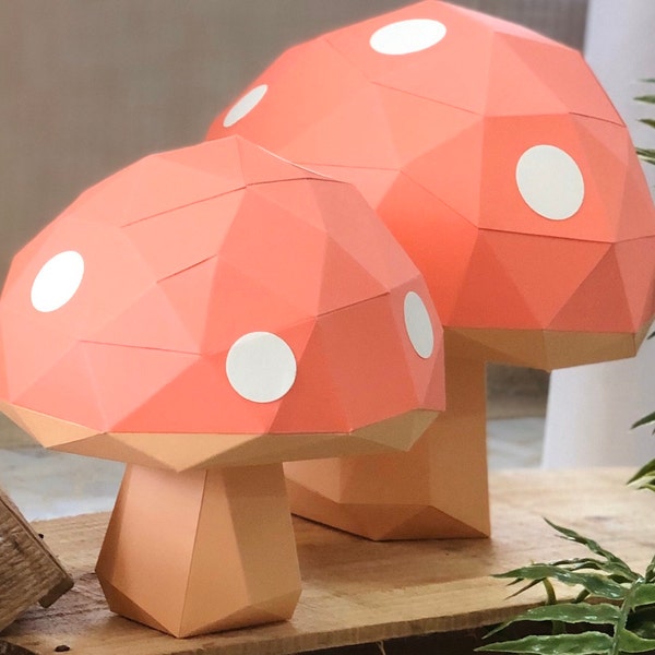Giant Mushrooms 3D Papercraft. You Get New Improved SVG and PDF Digital ...