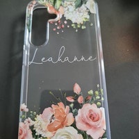 Personalised Word Art Script 3 Names Initials Custom Silicone CLEAR ...