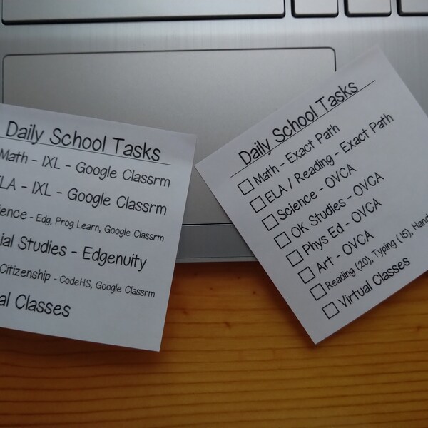 Custom Checklist Sticky Notes // Organization 3x3 Stick Notes, Check ...