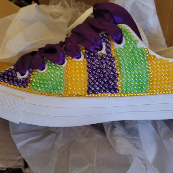 Custom Bling Nike Court Shoes, Wedding Rhinestone Shoes, Hand Placed ...