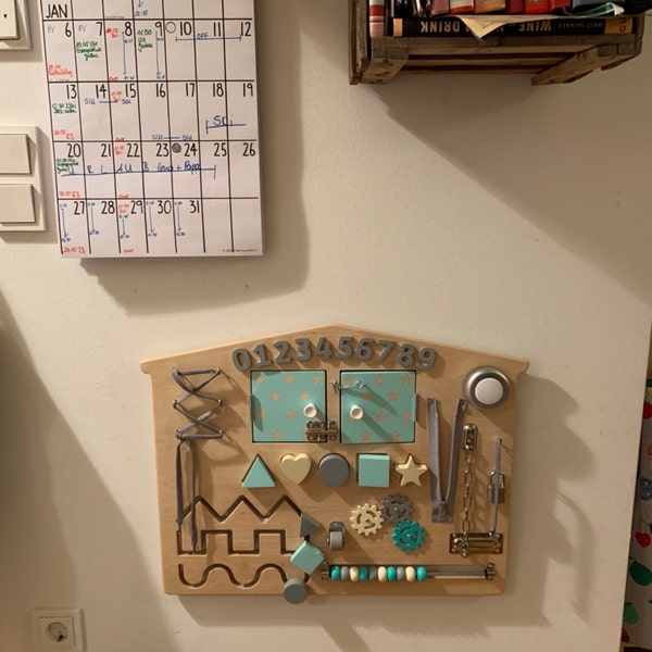 Personalised Busy Board for Toddler - Sensory Board for 1 Year Old - Etsy
