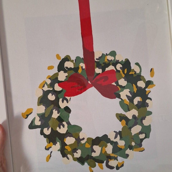 Christmas Wreath Paint by Number Kit/color by Number Kit/custom Paint ...