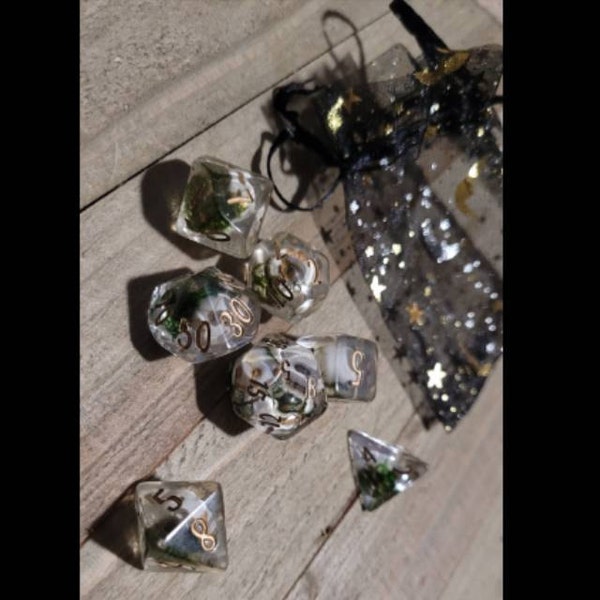 UNDEAD Bones Dnd Dice Set SKULL Polyhedral Dice Set 4 Dungeons and ...