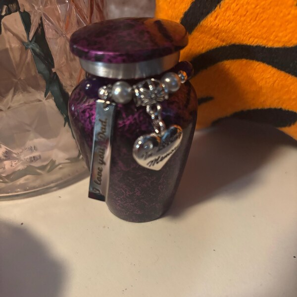 Dad Flask Ashes Necklace Urn - Love Charms™ Option - Etsy