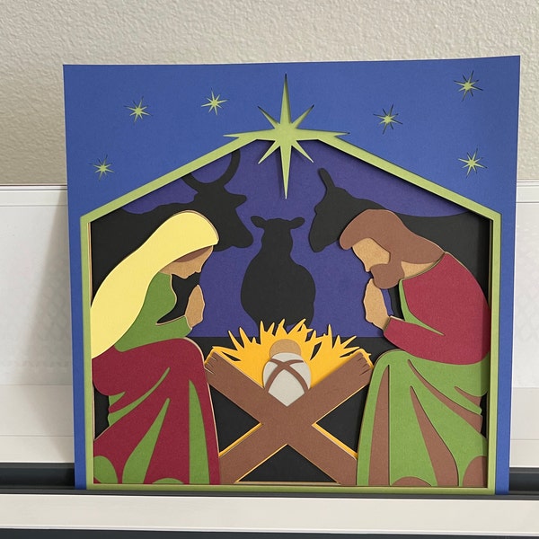 3D NATIVITY Shadow Box - 3D CHRISTMAS Svg - for Cricut - for Silhouette ...