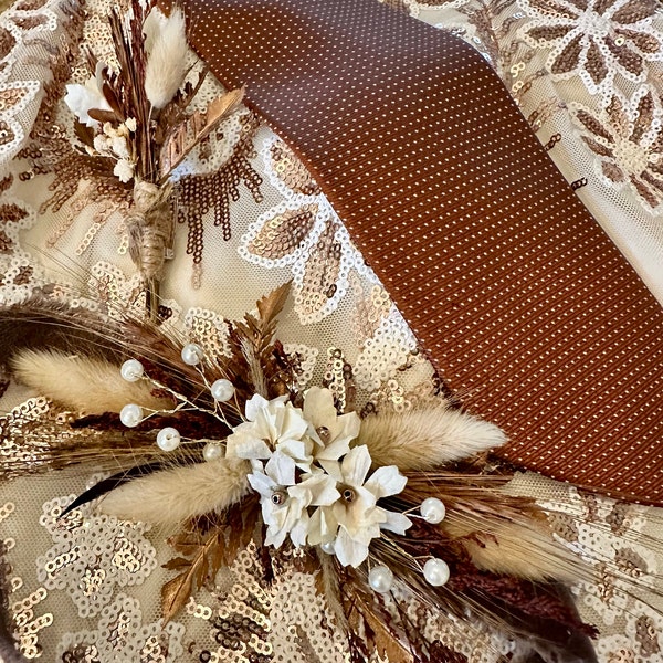 Rustic or Country Wedding Table Place Setting Kit, Wood, Lace Floral ...