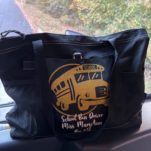 Personalized Bus Driver Bag, Custom Bag, Gift for Bus Driver, Christmas ...