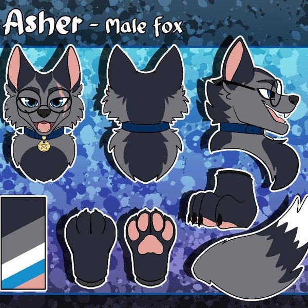 Custom Partial Fursuit Reference Sheet Commission - Personalized ...
