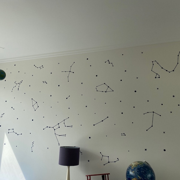 Constellation Wall Decals - Constellation Wall Decor, Zodiac Gift, Star ...