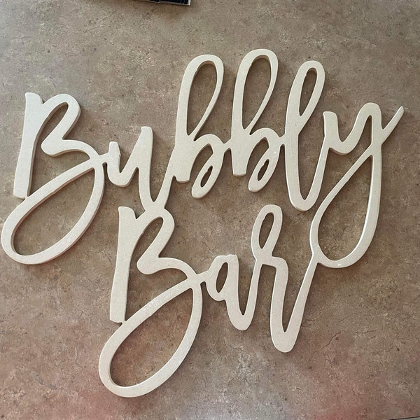 Bubbly Bar Wood Sign, Wedding Backdrop, Wedding Bar Sign, Bride to Be ...