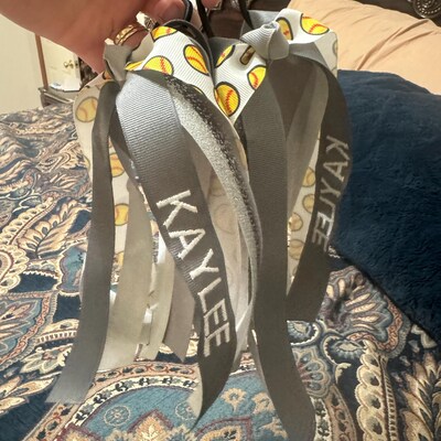 Emerald Green and White Hair Bow, Hair Ribbons, Ribbon Hair Tie Sample ...