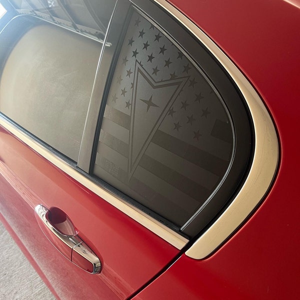 Fits Pontiac G8/chevy SS - Rear Quarter Windows - USA Flag Vinyl Decals ...