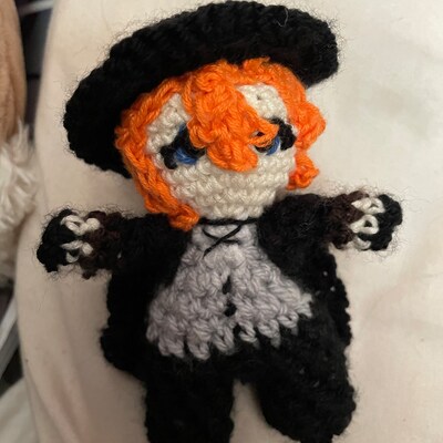 Crochet Dazai Osamu Amigurumi Keychain - Etsy