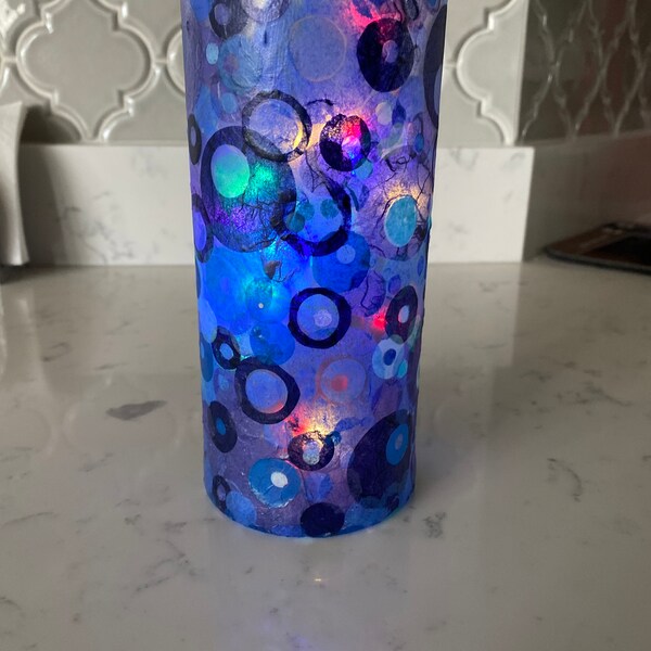 Birds and Blooms Handcrafted Paper & Glass Luminary - Etsy