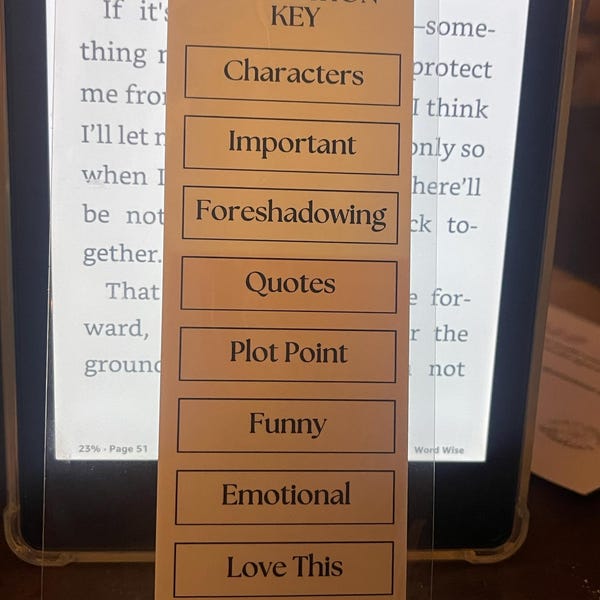 Annotation Key Bookmark for Tabs | Guide | Fantasy, Romance, Thriller ...