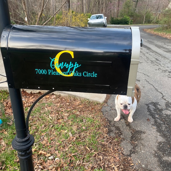 Mailbox Decal Personalized Name and Address Vinyl Decal Family Name and ...