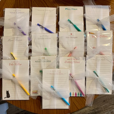 Personalized Script Notepad, Simple and Elegant Notepad, Personalized ...