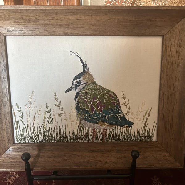 Large Hare Framed Embroidered Textile Art Handmade in the Yorkshire ...